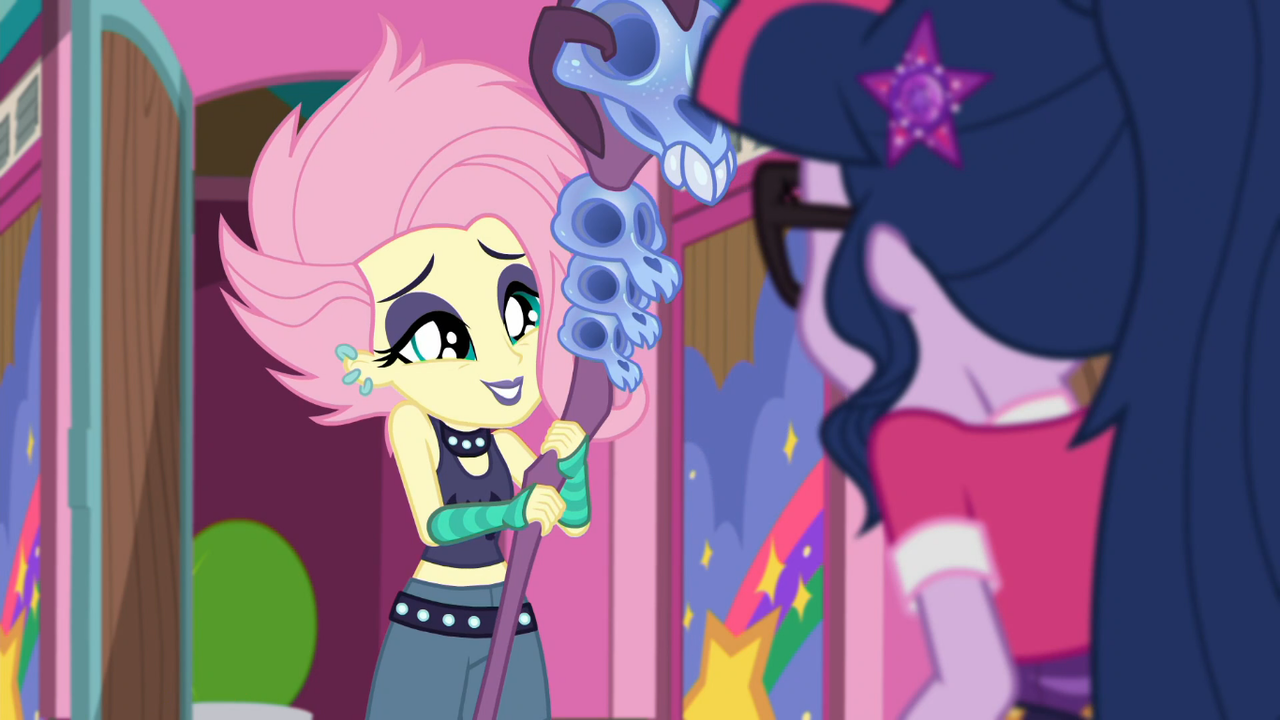 #2097744 - safe, screencap, fluttershy, sci-twi, twilight sparkle ...