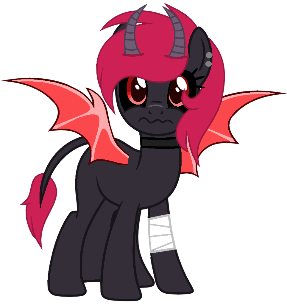 #2097926 - safe, artist:elementbases, artist:rukemon, oc, oc only, oc:roxy (demon), demon, demon ...