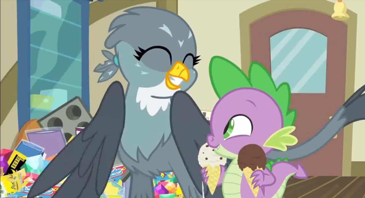 #2099996 - safe, screencap, gabby, spike, dragon, griffon, dragon ...