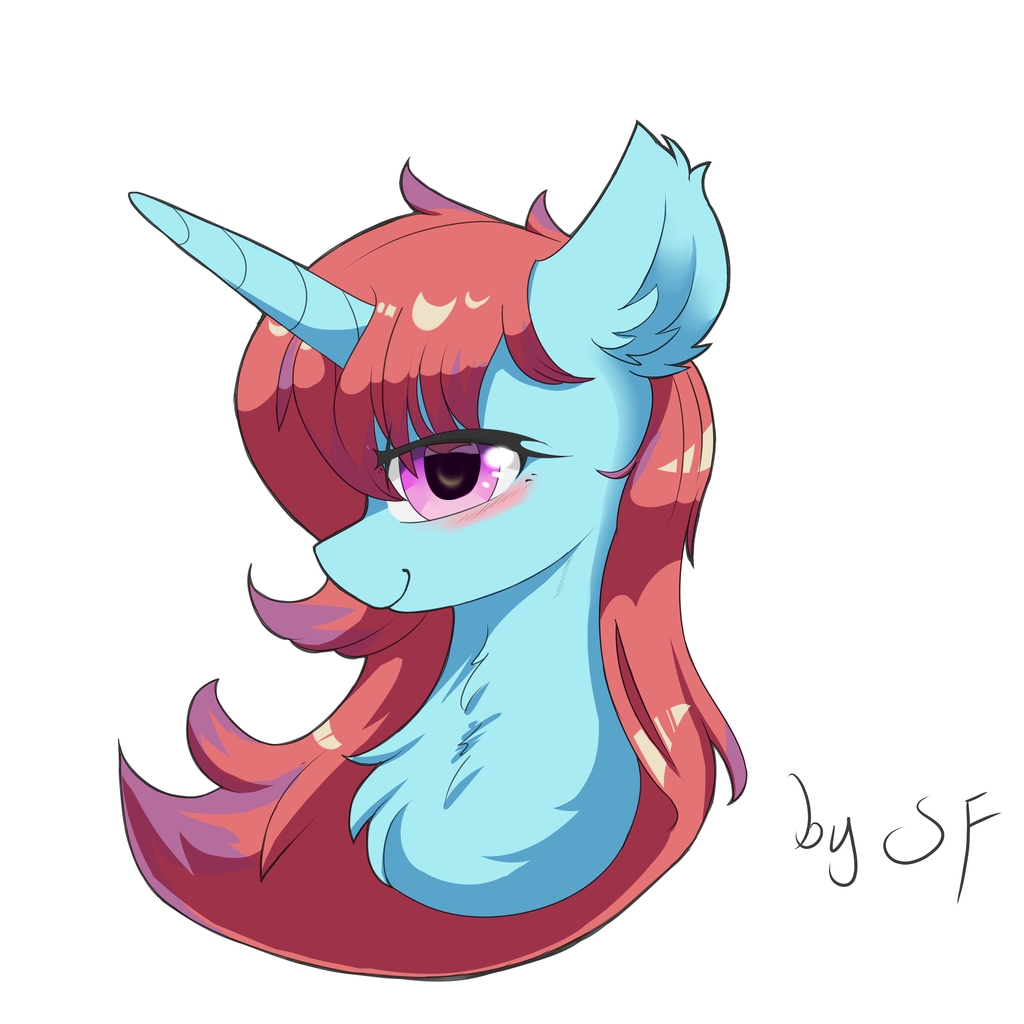 #2101591 - safe, artist:silver fox, oc, oc only, pony, unicorn, chest ...