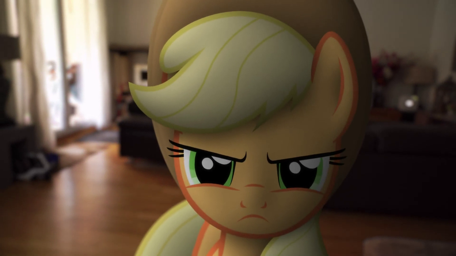 #2104360 - safe, artist:stormxf3, applejack, earth pony, pony, man ...