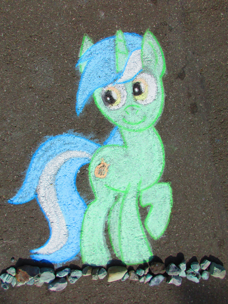 #2083146 - safe, artist:malte279, lyra heartstrings, pony, g4, chalk ...