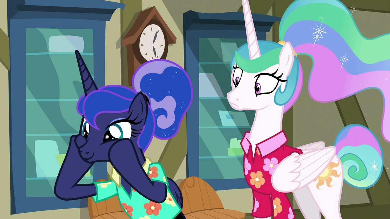 #2083541 - safe, screencap, princess celestia, princess luna, alicorn ...