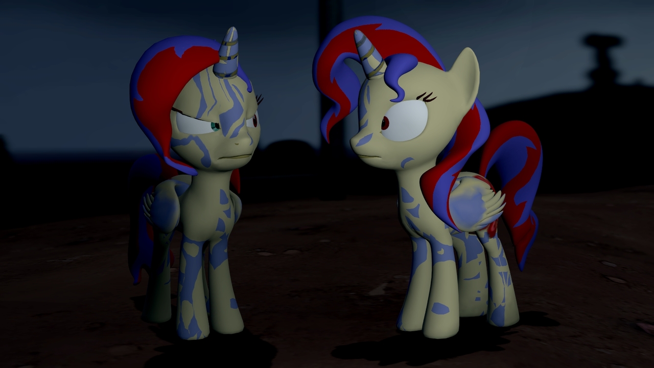 #2087376 - safe, artist:theinvertedshadow, artist:tishadster, sunset ...