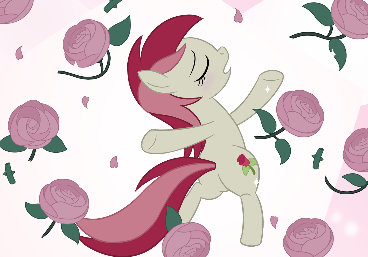 #2106160 - safe, artist:sazanamibd, roseluck, earth pony, pony, g4 ...