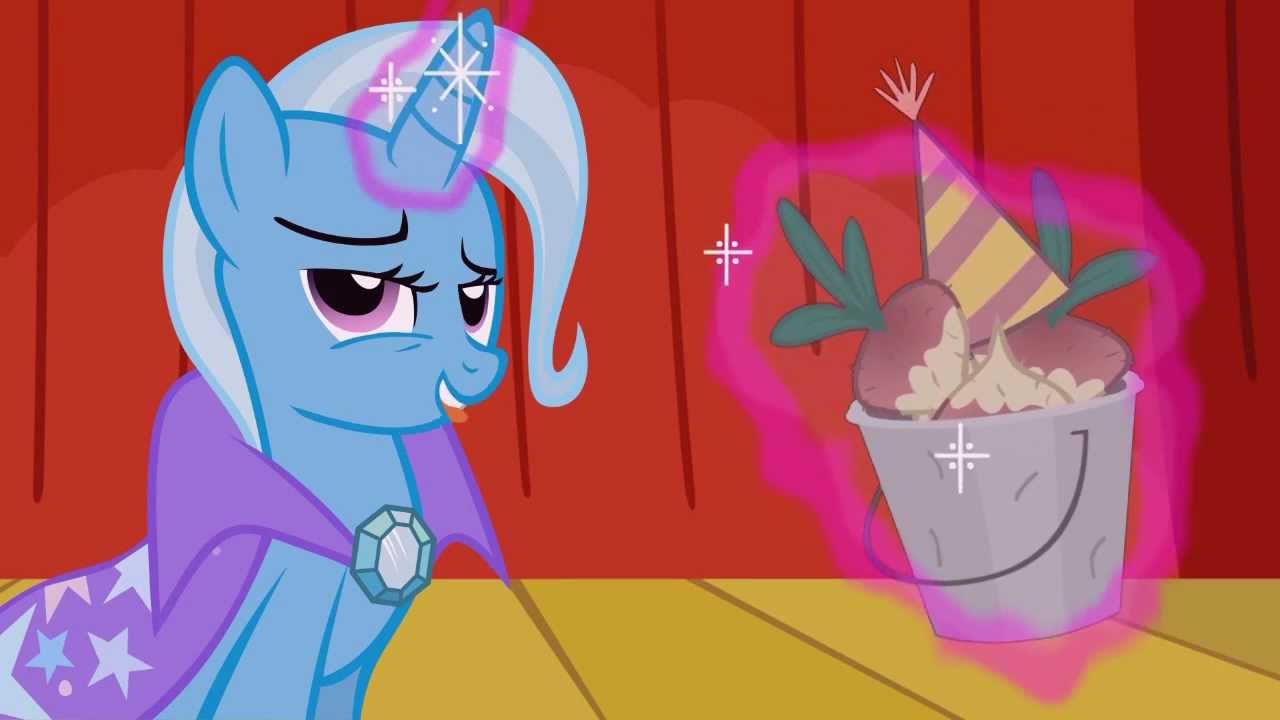 #2106483 - safe, artist:madameleflour, mr. turnip, trixie, pony ...