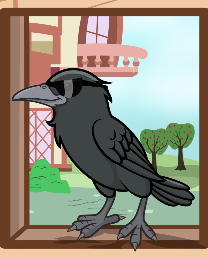 #2118674 - safe, artist:pizzamovies, bird, crow, derpibooru, ambiguous ...