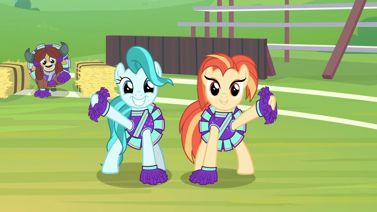 #2119087 - safe, screencap, lighthoof, shimmy shake, yona, pony, yak, 2 ...