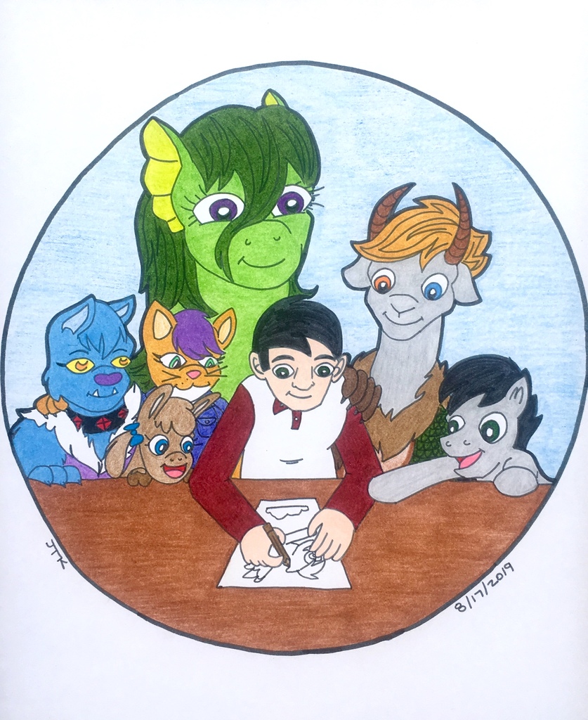 #2121899 - safe, artist:jamestkelley, oc, oc:bedlam, oc:isla, oc:jera ...