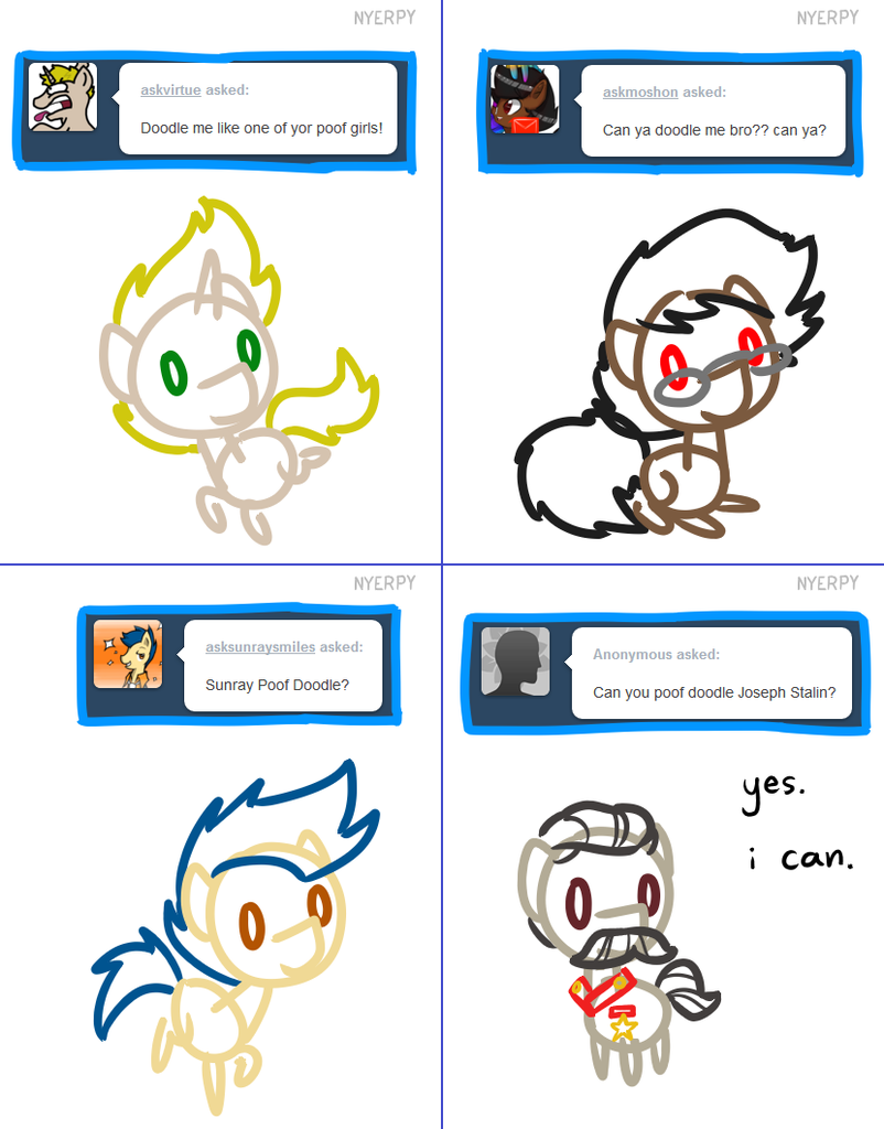 #2122254 - safe, artist:poofdoodleactionforce, oc, oc:moshon, oc:sunray ...