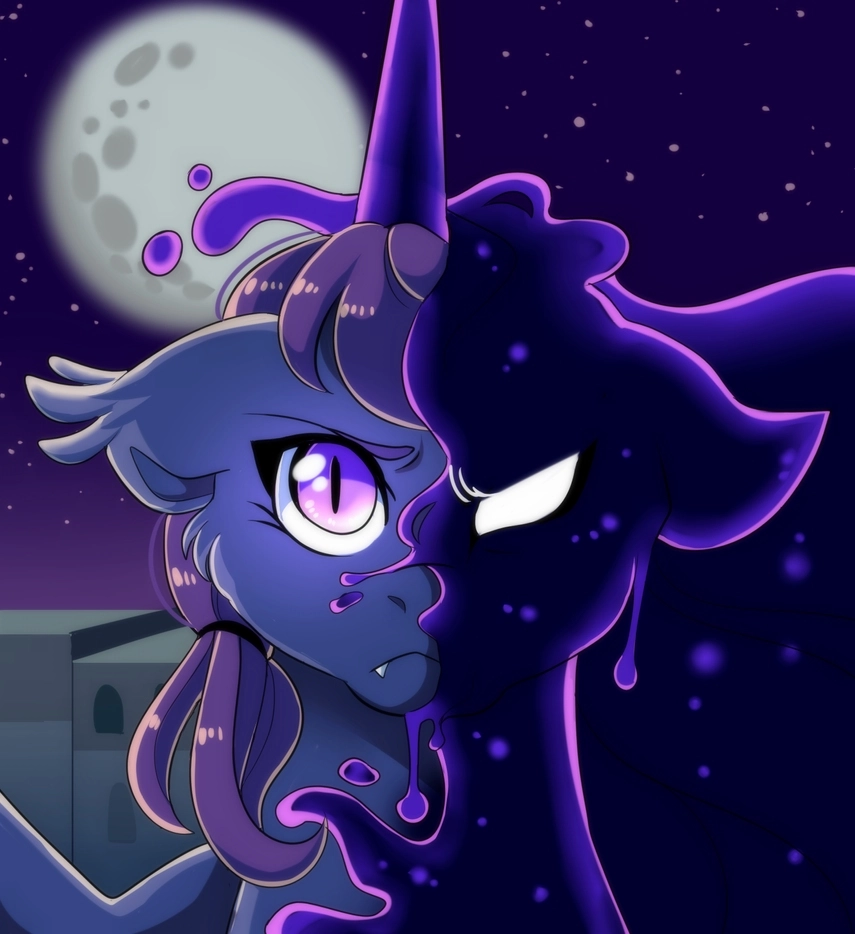 #2107487 - safe, artist:pillowrabbit, tantabus, oc, oc:evening shade ...