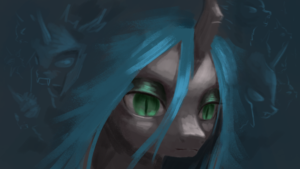 #2126403 - safe, artist:amarthgul, queen chrysalis, changeling ...