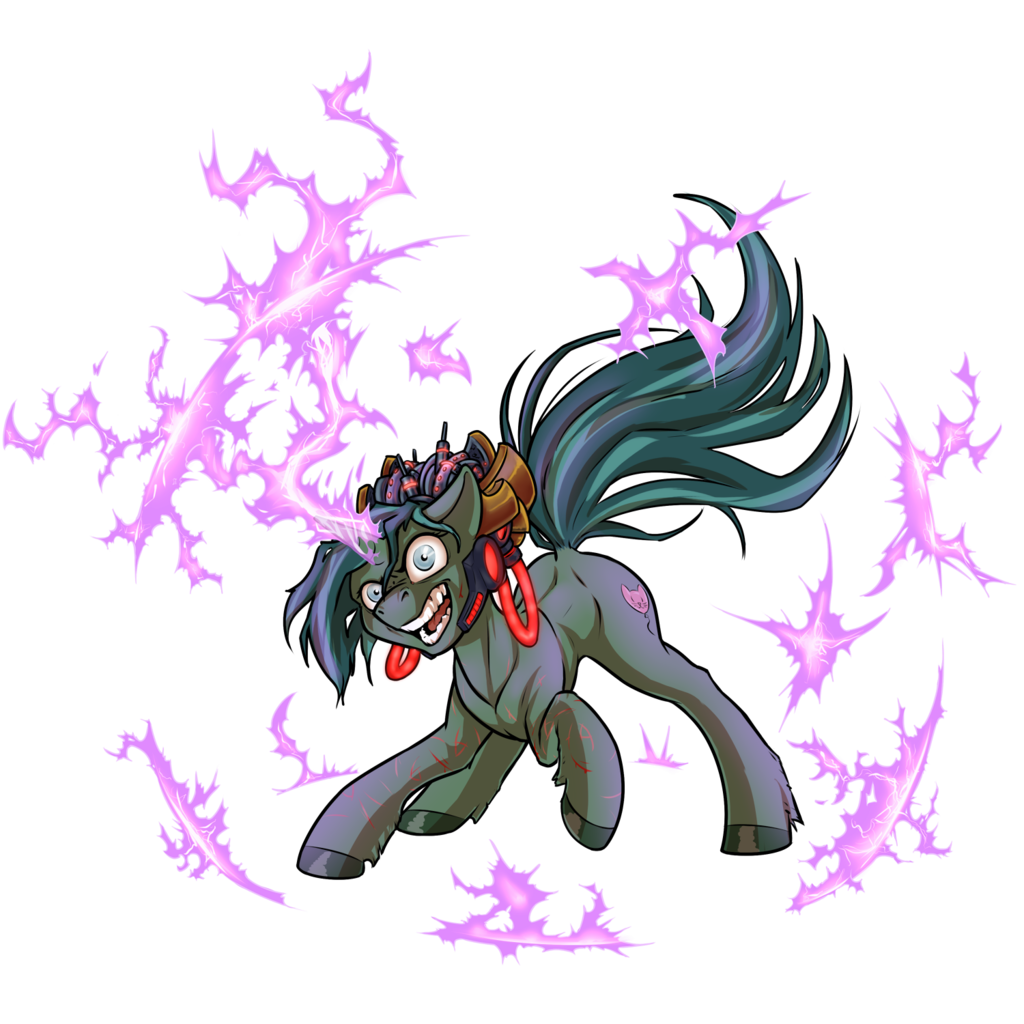 #2127289 - safe, artist:kalemon, oc, oc:specimen 6, cyborg, pony ...