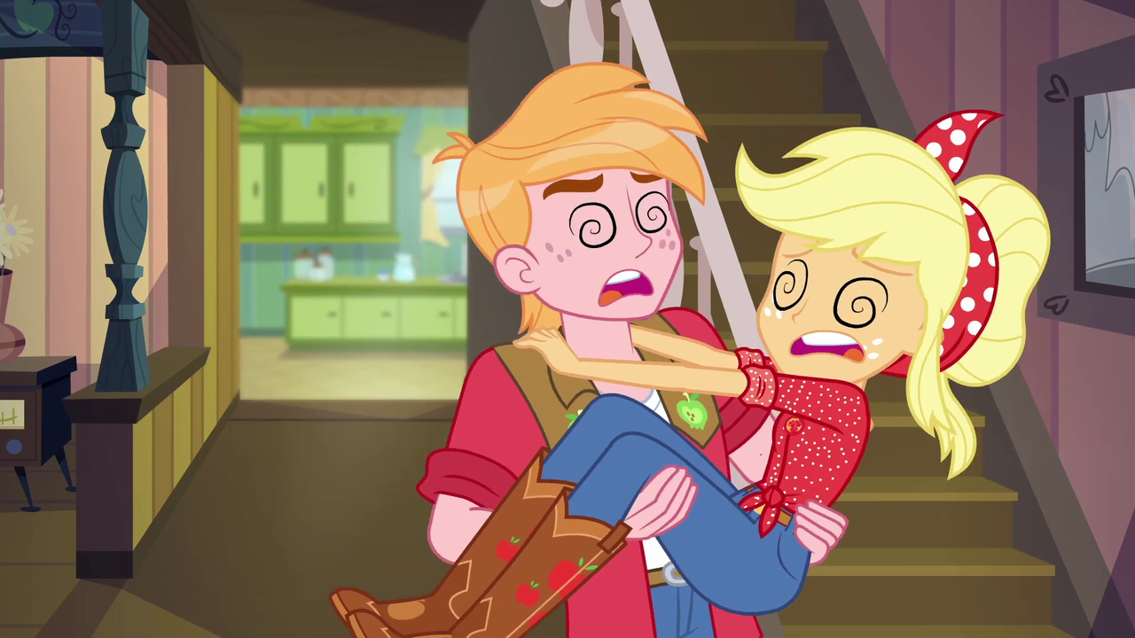 #2131385 - safe, screencap, applejack, big macintosh, do it for the ...