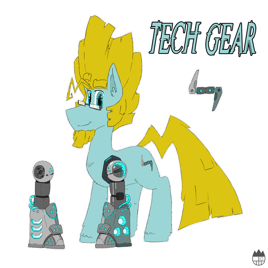 #2132701 - safe, artist:sanyo2100, oc, oc:tech gear, pony, reference ...