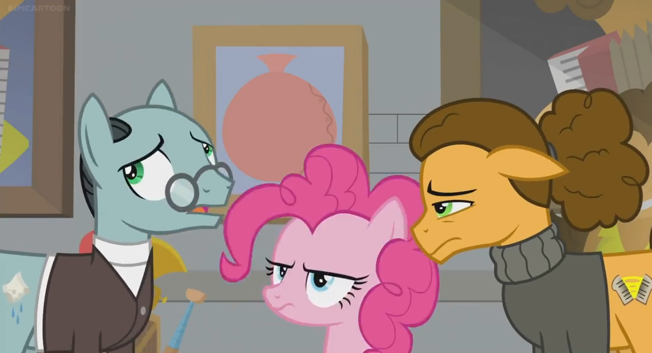 #2108990 - safe, screencap, cheese sandwich, pinkie pie, sans smirk ...