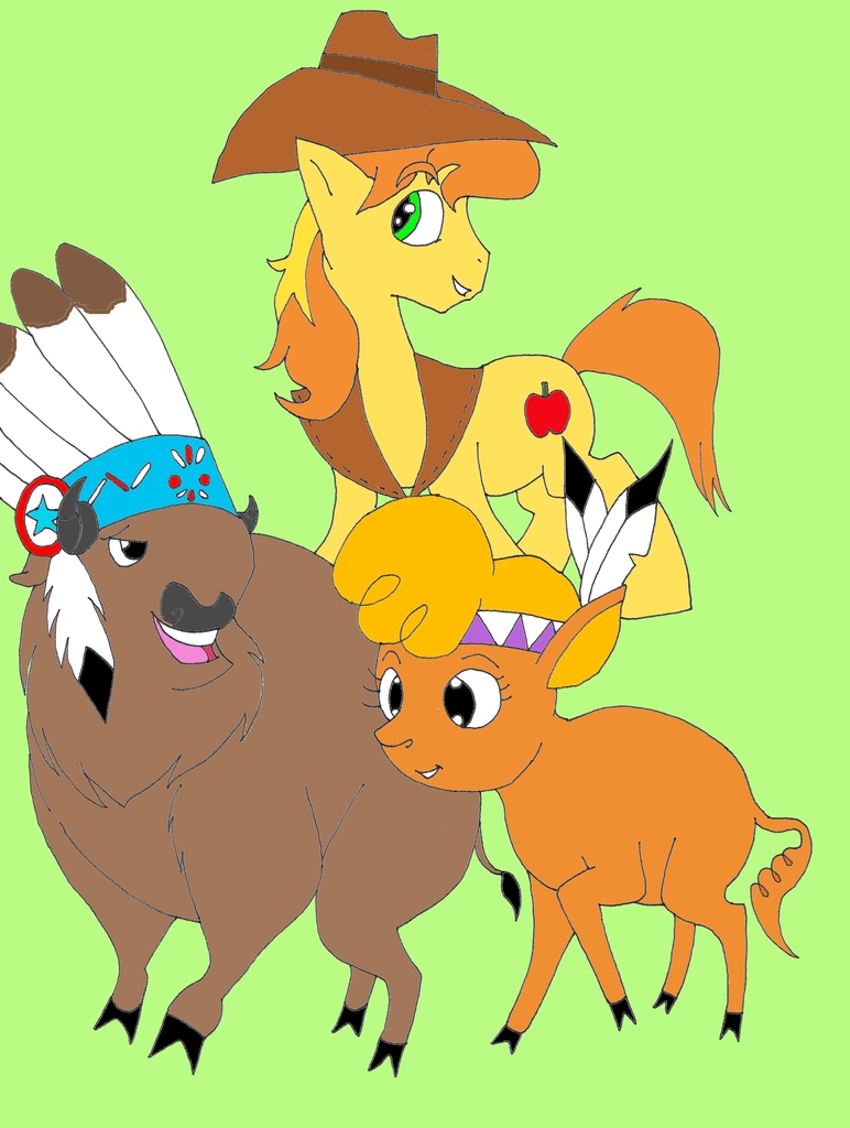 #2111776 - safe, artist:asmodeodesinan, braeburn, chief thunderhooves ...