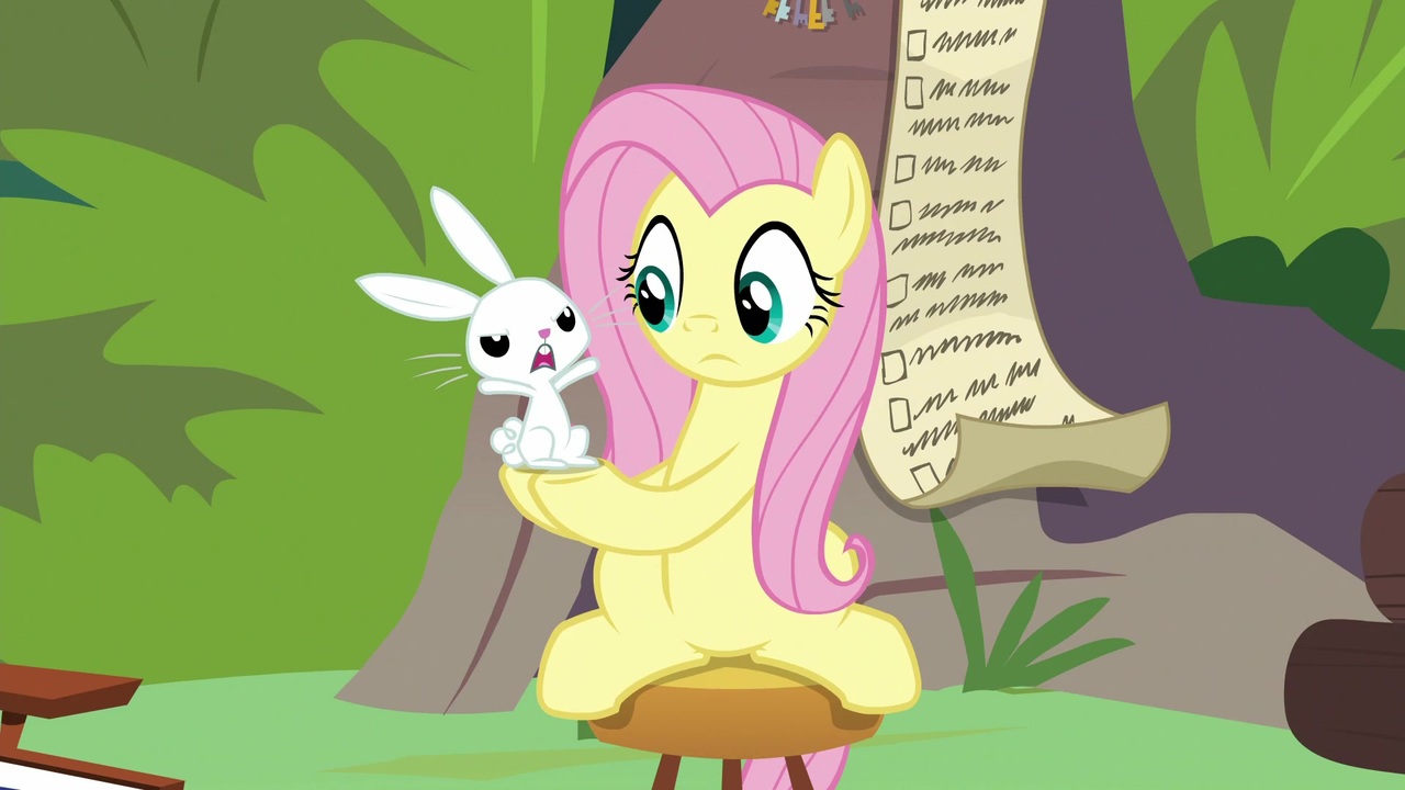 #2133535 - safe, screencap, angel bunny, fluttershy, pony, rabbit, g4 ...