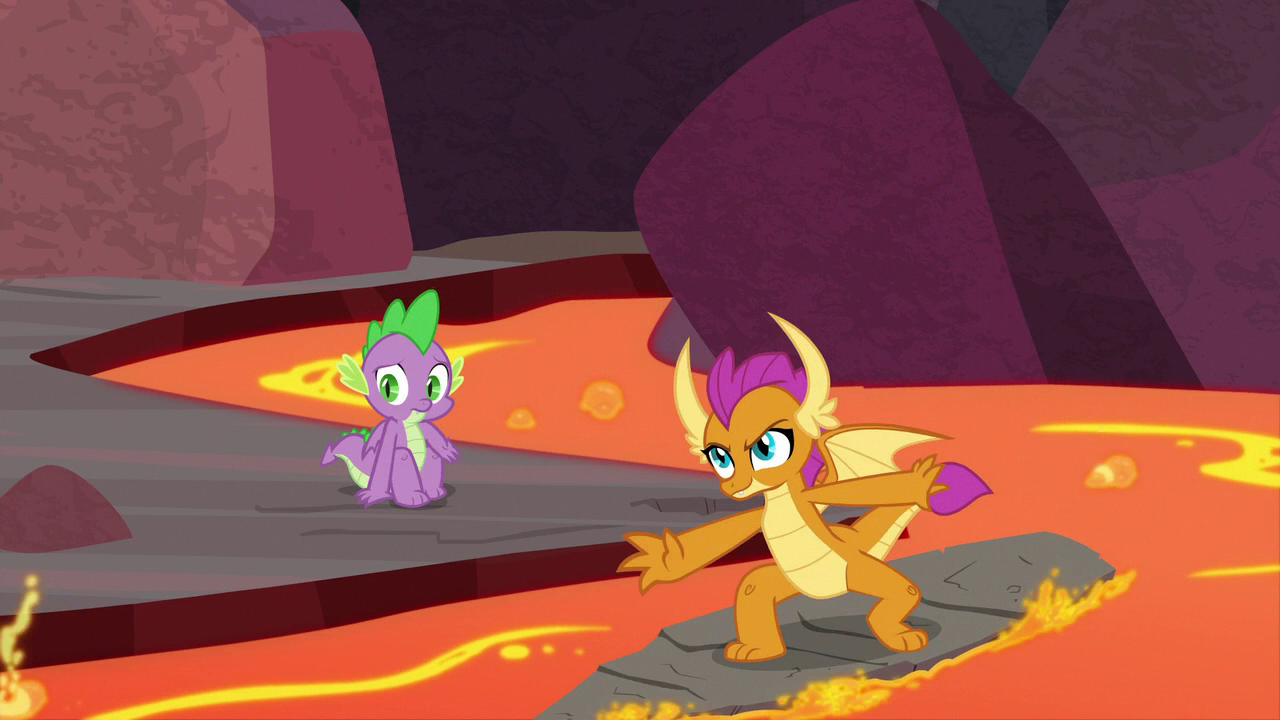 #2141584 - safe, screencap, smolder, spike, dragon, g4, my little pony ...