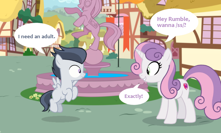 #2145723 - suggestive, artist:lunaticdawn, rumble, sweetie belle ...