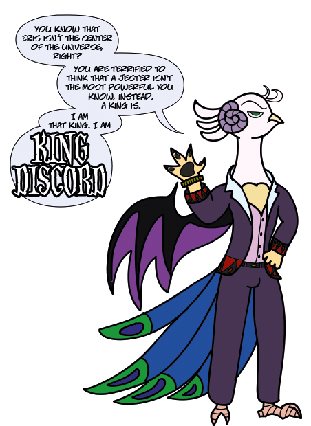 #2146833 - safe, artist:gorjeenebula, edit, idw, princess eris, draconequus, g4, king discord ...