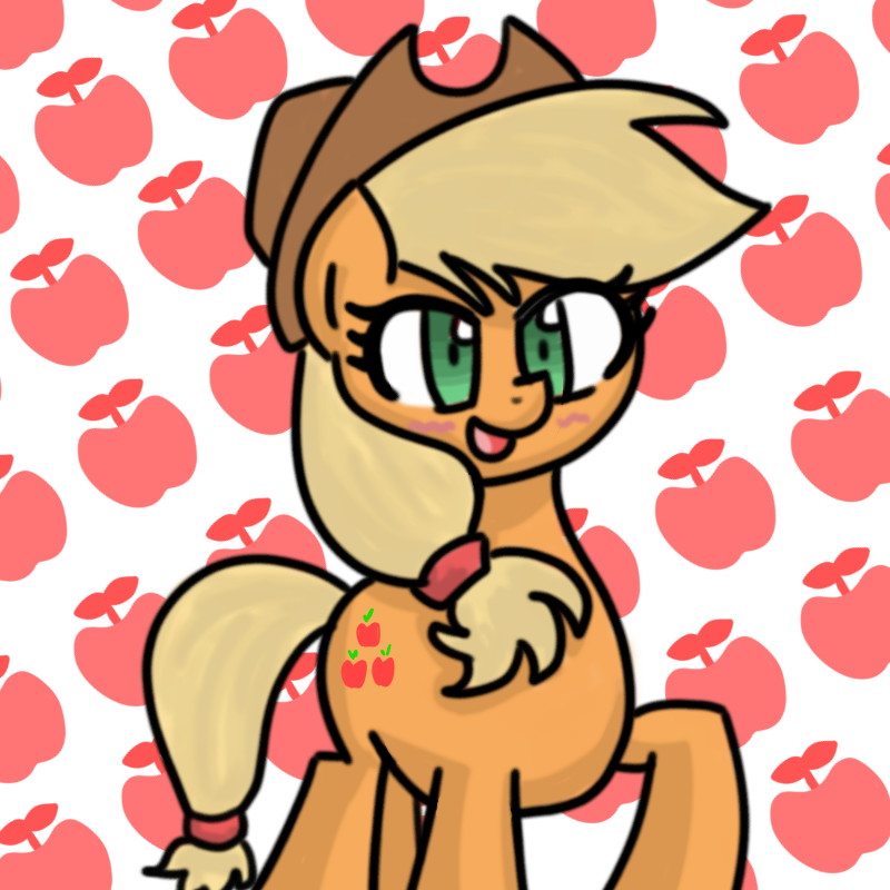 #2149141 - safe, artist:obake_kyu, applejack, earth pony, pony, g4 ...