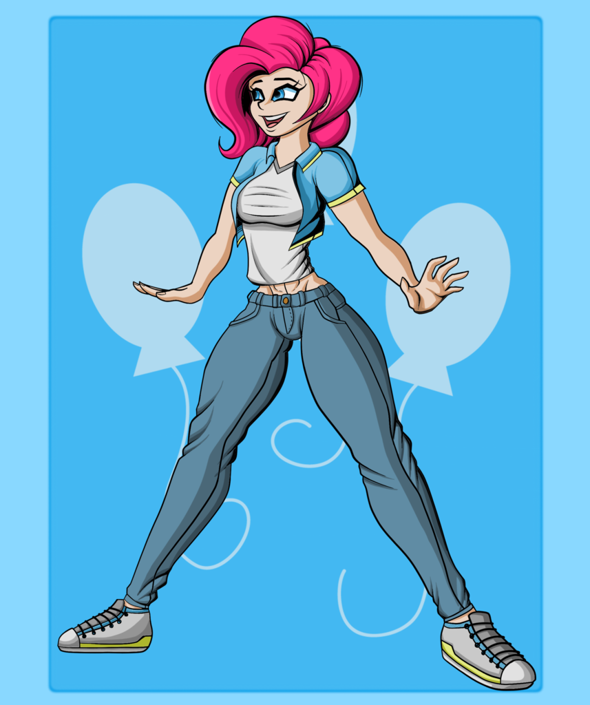 #2149196 - safe, artist:fearvirus, pinkie pie, human, g4, clothes ...