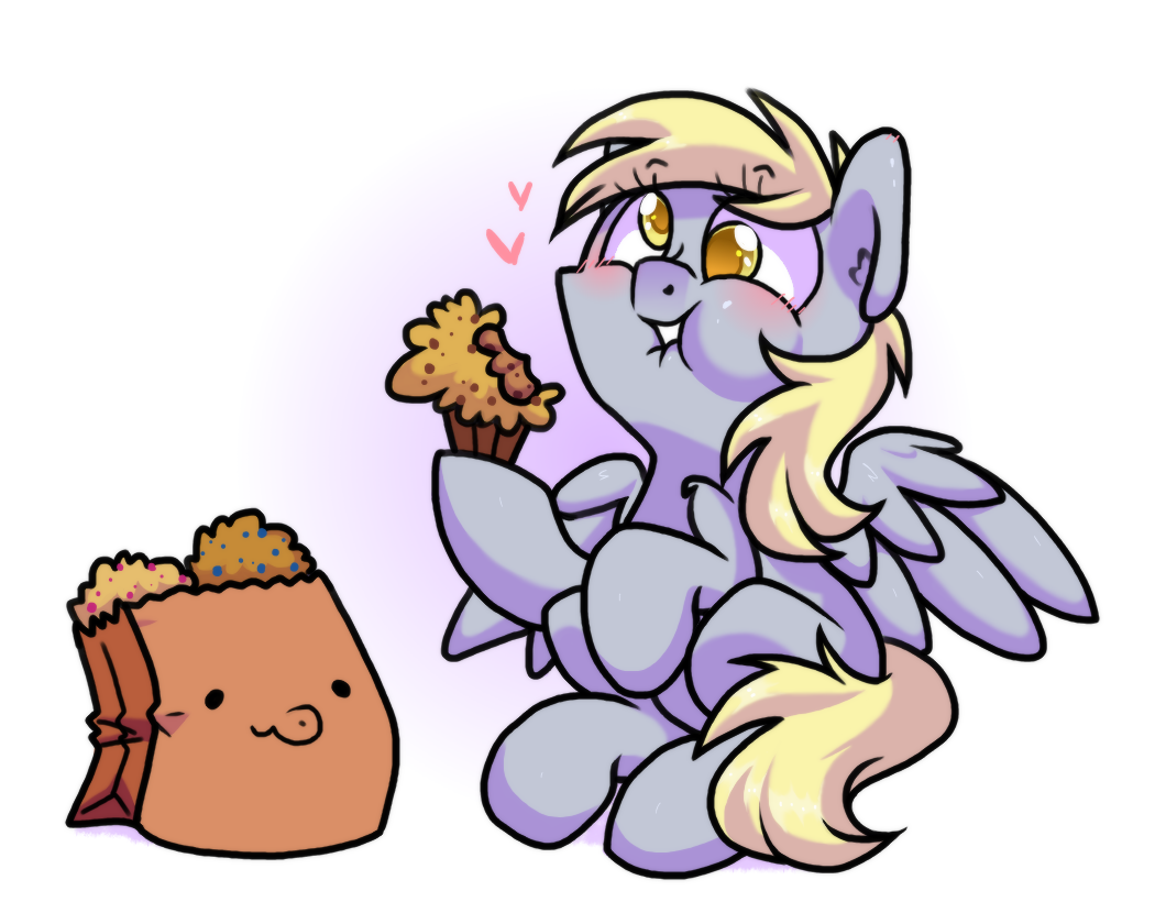 #2150095 - safe, artist:paperbagpony, derpy hooves, oc, oc:paper bag ...