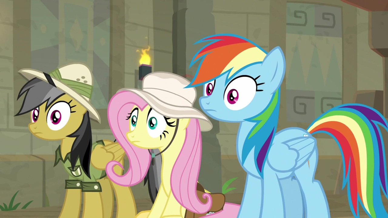 #2154357 - safe, screencap, daring do, fluttershy, rainbow dash, pony ...
