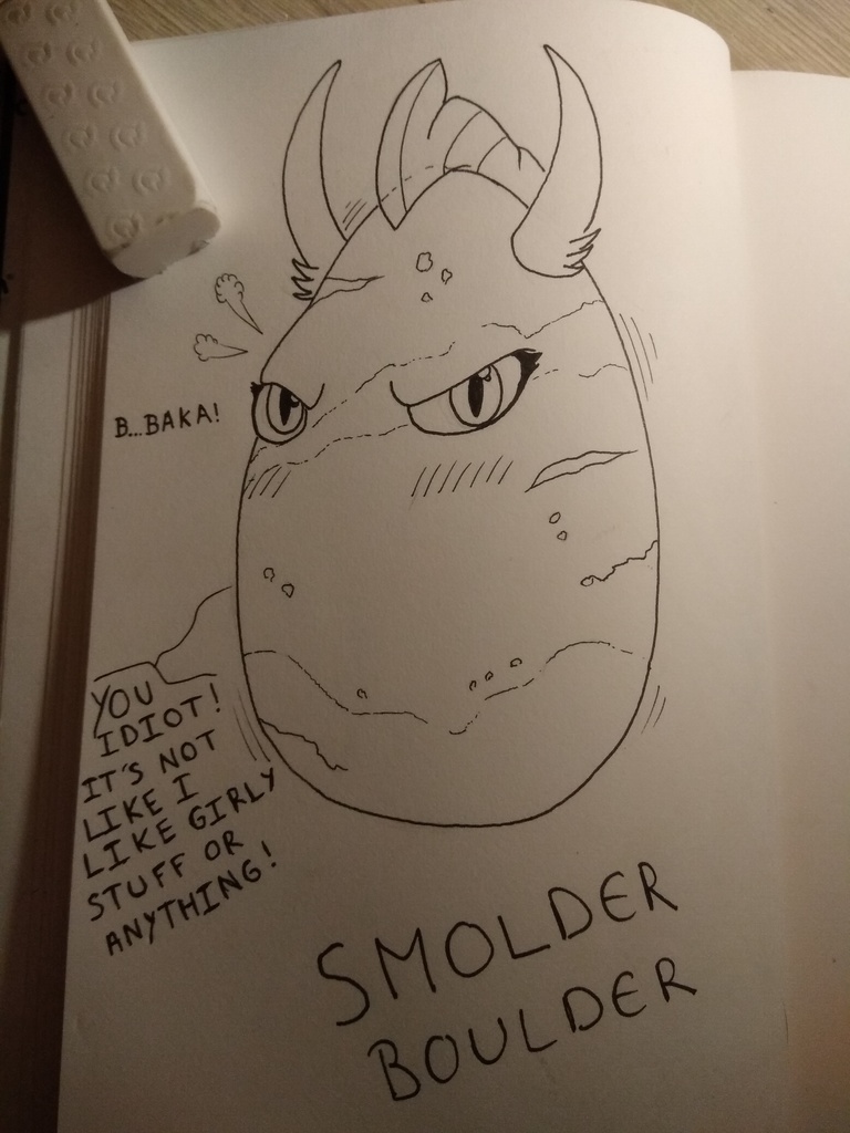 #2156294 - safe, artist:0-van-0, smolder, dragon, g4, angry, baka ...