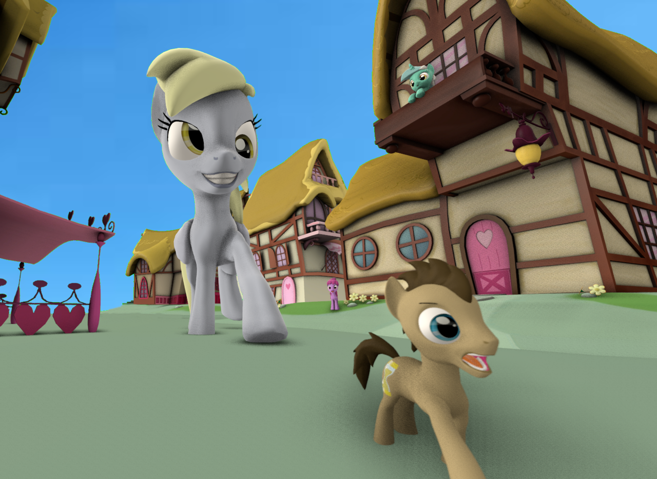 #2135122 - safe, artist:chapto, berry punch, berryshine, derpy hooves ...