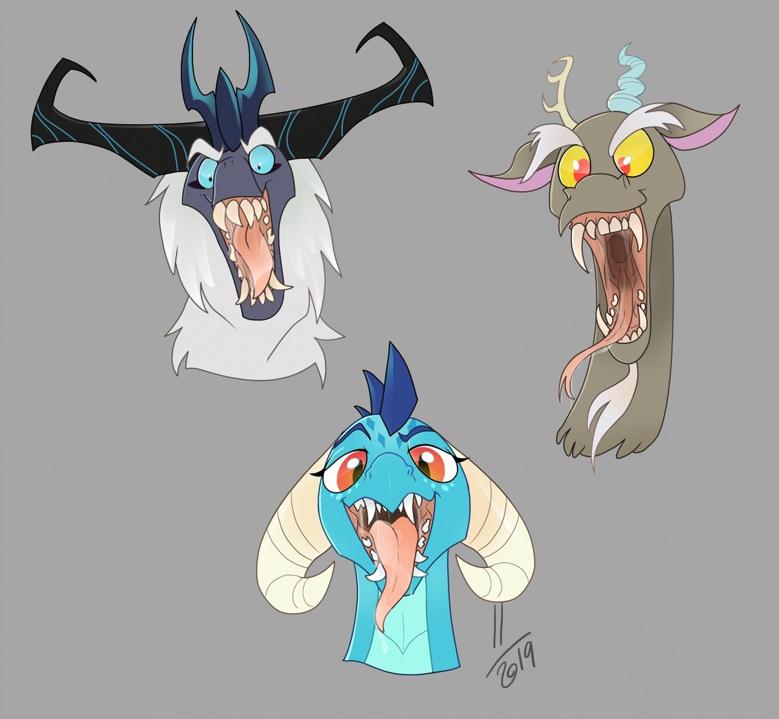 #2136753 - suggestive, artist:creepy_gun, discord, princess ember ...