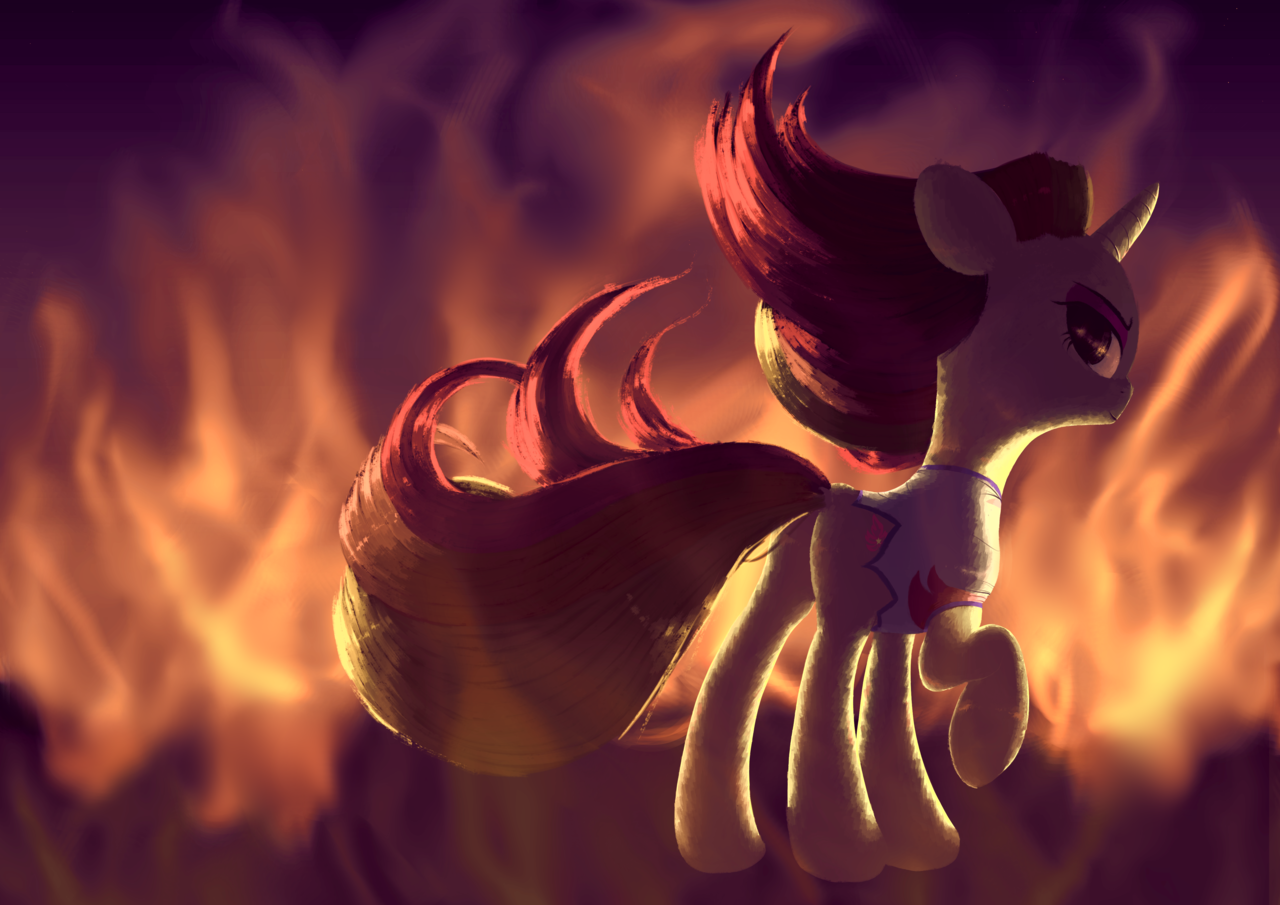 #2137902 - safe, artist:vultraz, fire flare, pony, unicorn, g4, my ...