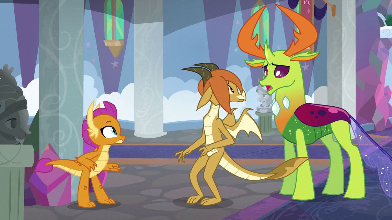 #2243822 - safe, screencap, ocellus, smolder, thorax, changedling ...