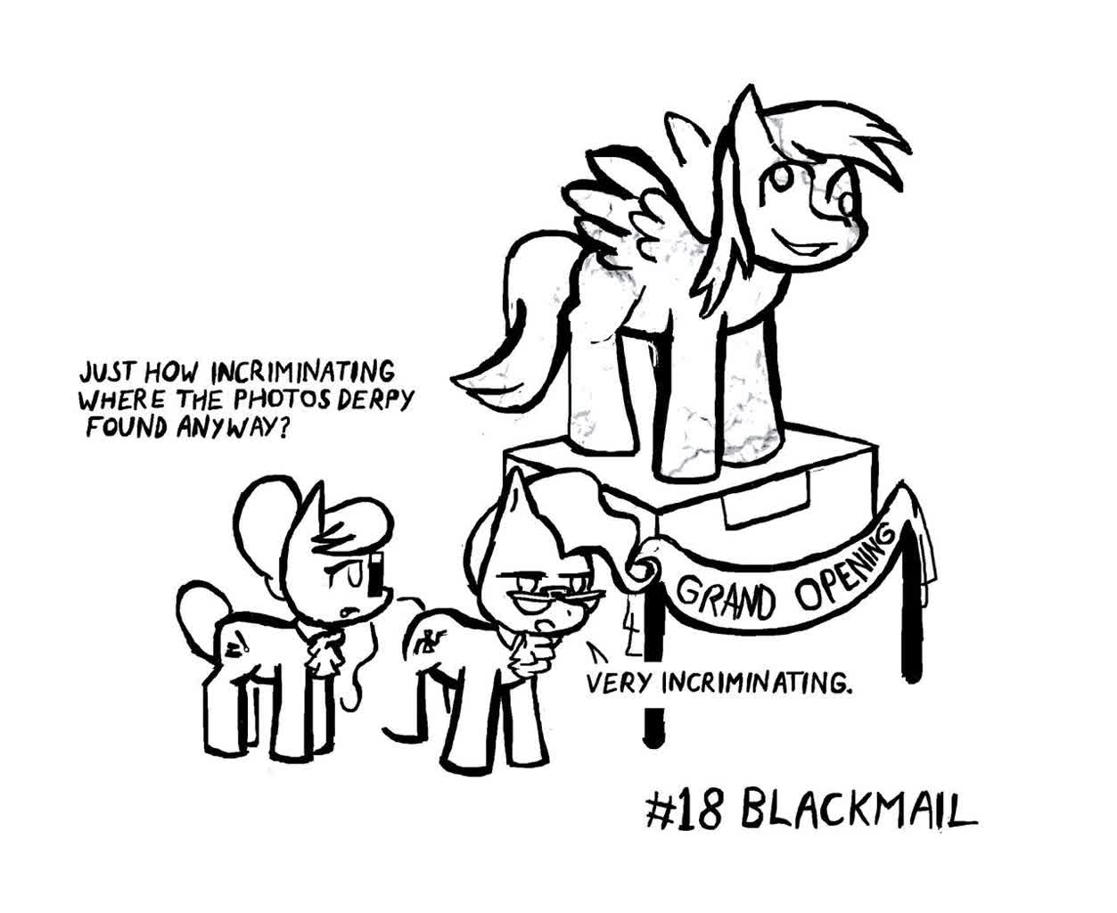 #2246629 - safe, artist:owlor, derpy hooves, mayor mare, raven, g4 ...