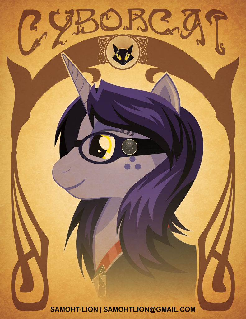 #2246635 - safe, artist:samoht-lion, oc, oc only, oc:cyborcat, cat ...