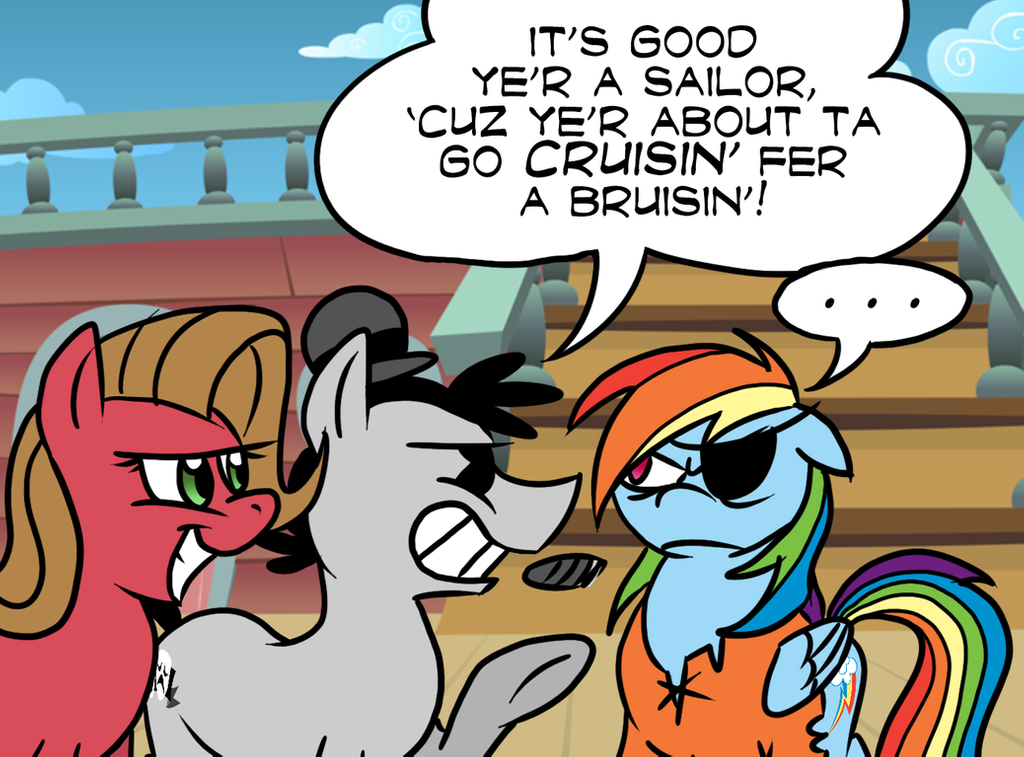 #2247976 - safe, artist:fractiouslemon, rainbow dash, oc, oc:pun, oc ...