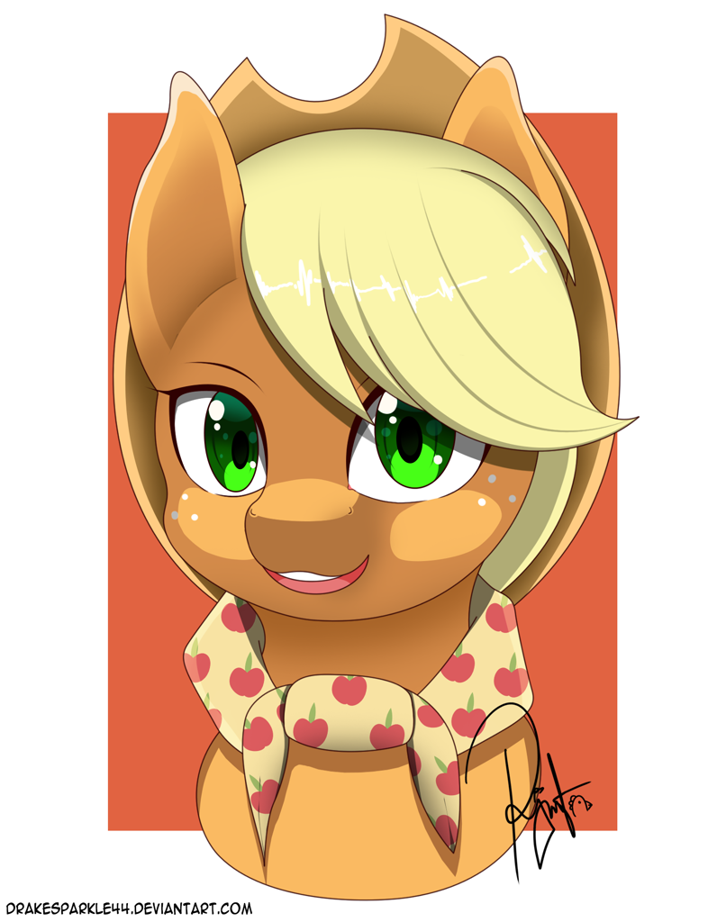 #2250454 - safe, artist:drakesparkle44, applejack, earth pony, pony ...