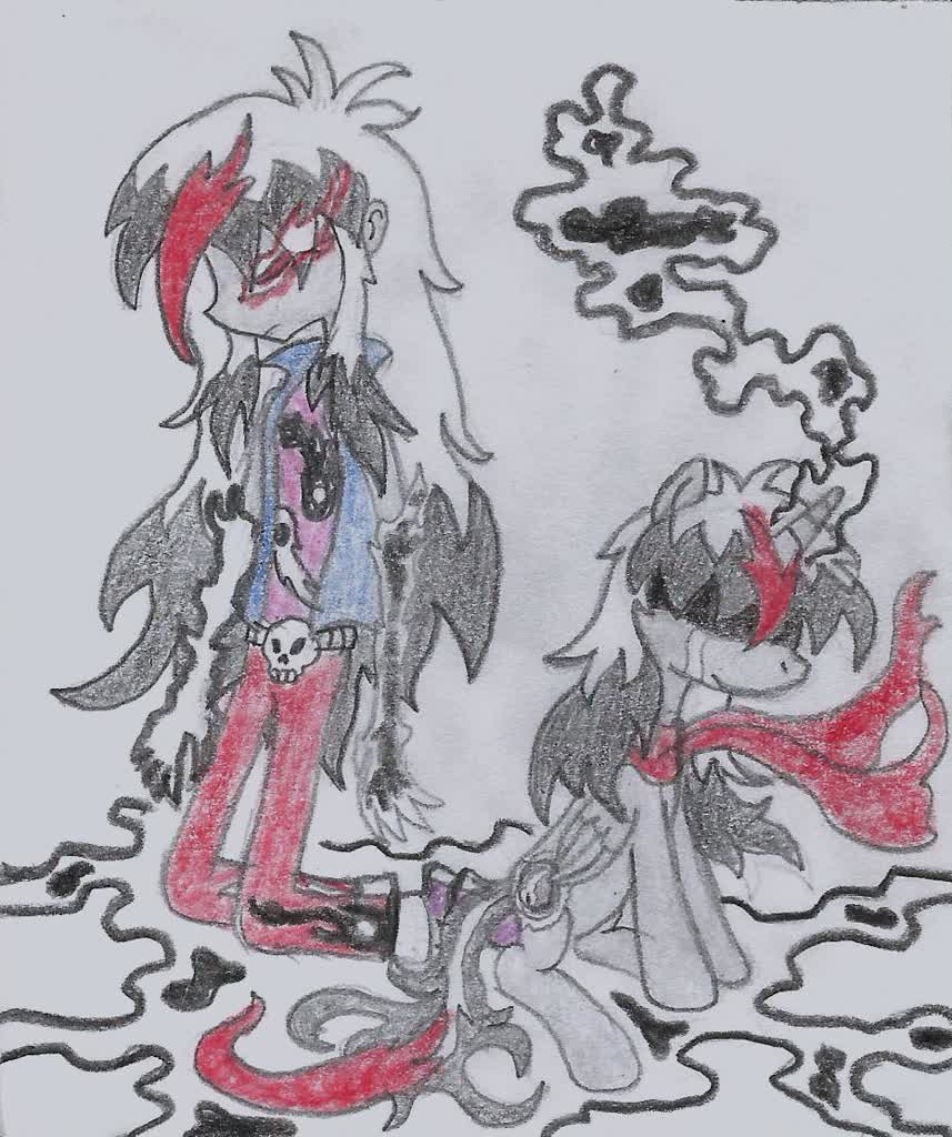 #2252792 - safe, artist:nephilim rider, oc, oc:heaven lost, human ...