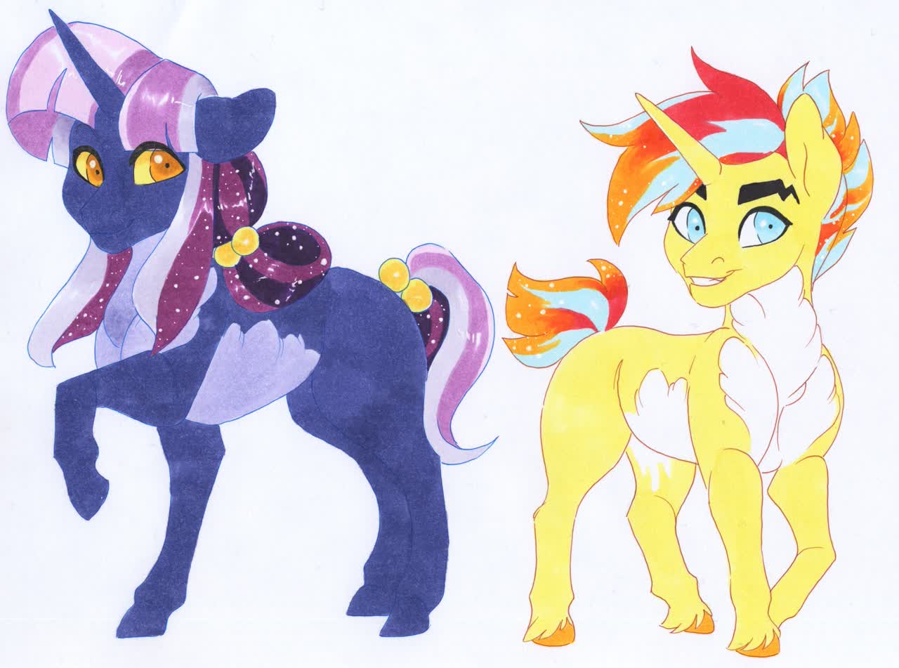 #2258334 - safe, artist:frozensoulpony, oc, oc:concordia, oc:solar wisp ...