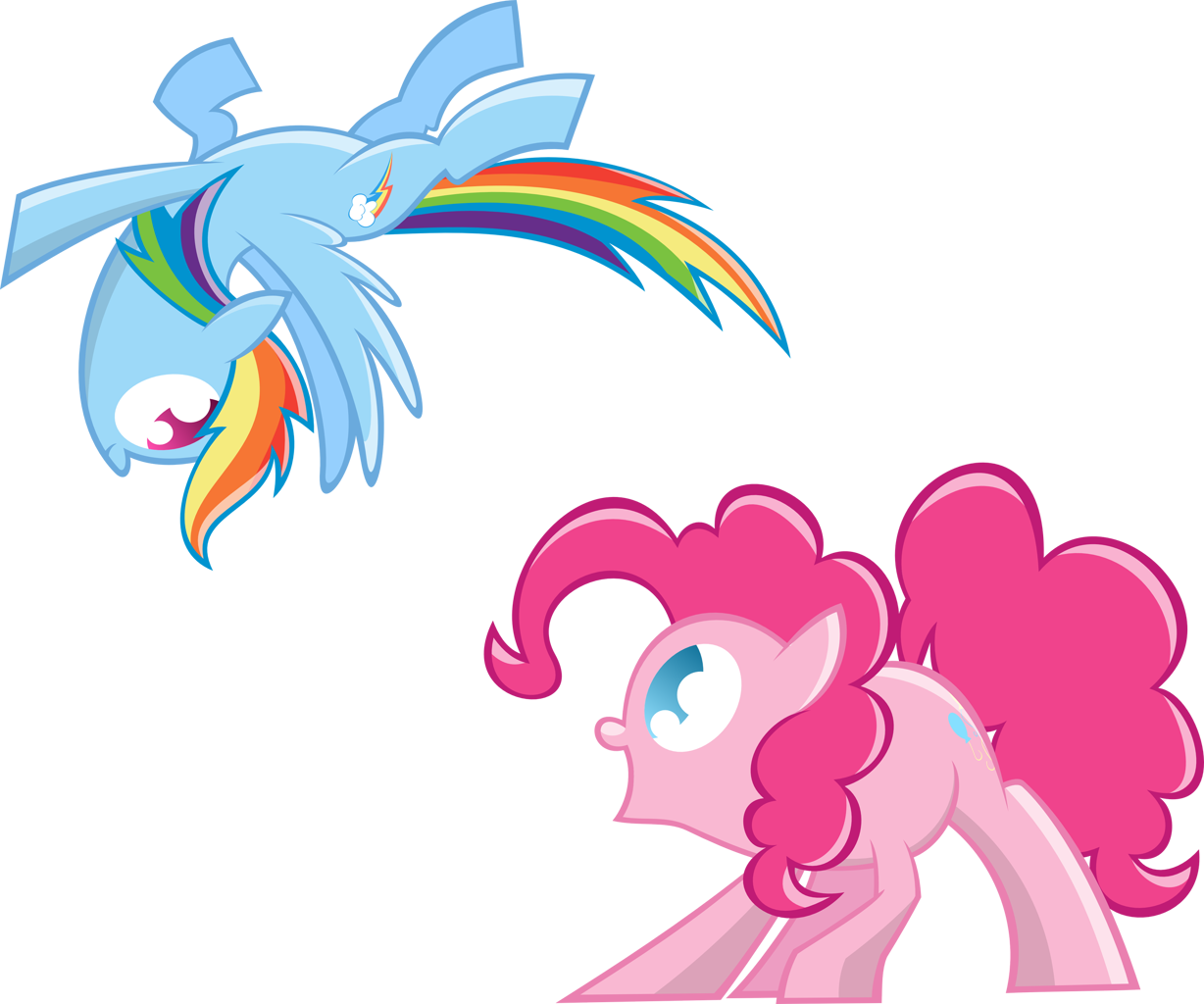 2260278 Safe Artist Kalleflaxx Pinkie Pie Rainbow Dash Earth