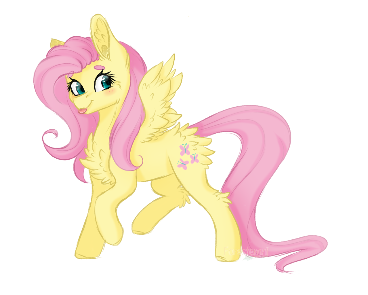 #2237854 - safe, artist:forestemni, fluttershy, pegasus, pony, g4, :p ...