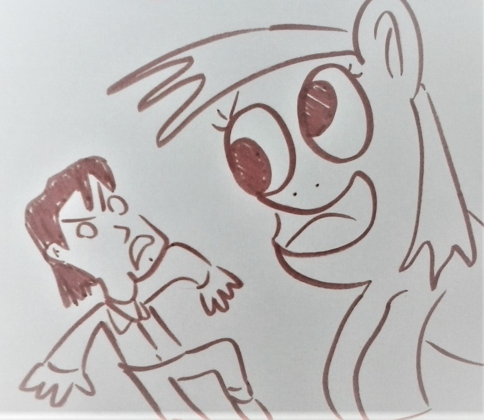 #2262201 - safe, artist:dex stewart, derpy hooves, human, pegasus, pony ...