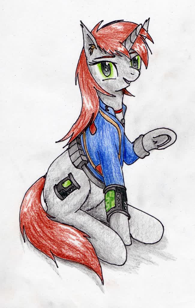 #2238069 - safe, artist:40kponyguy, derpibooru exclusive, oc, oc only, oc:littlepip, pony ...