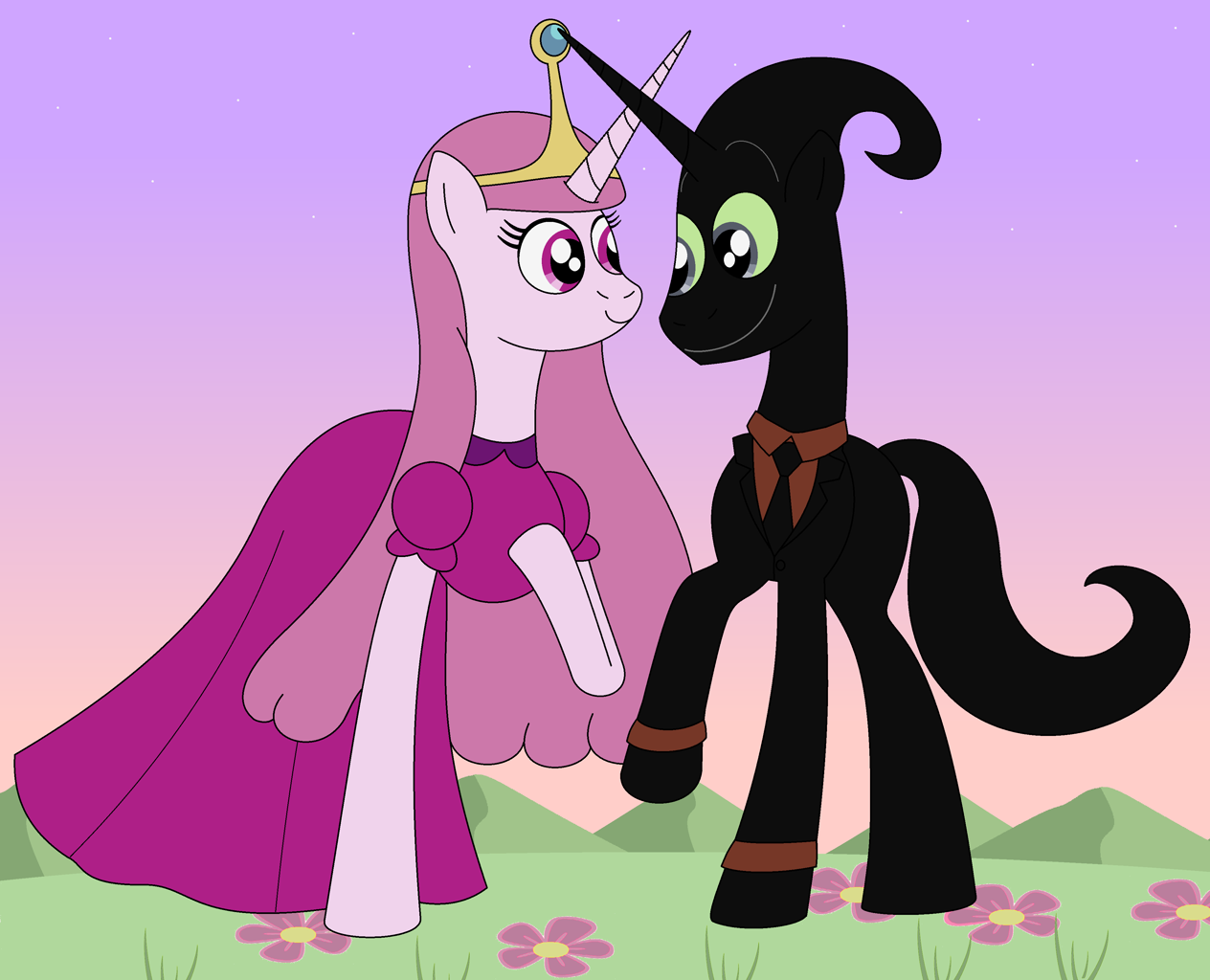 #2242740 - safe, artist:aquaticneon, unicorn, adventure time, cartoon ...