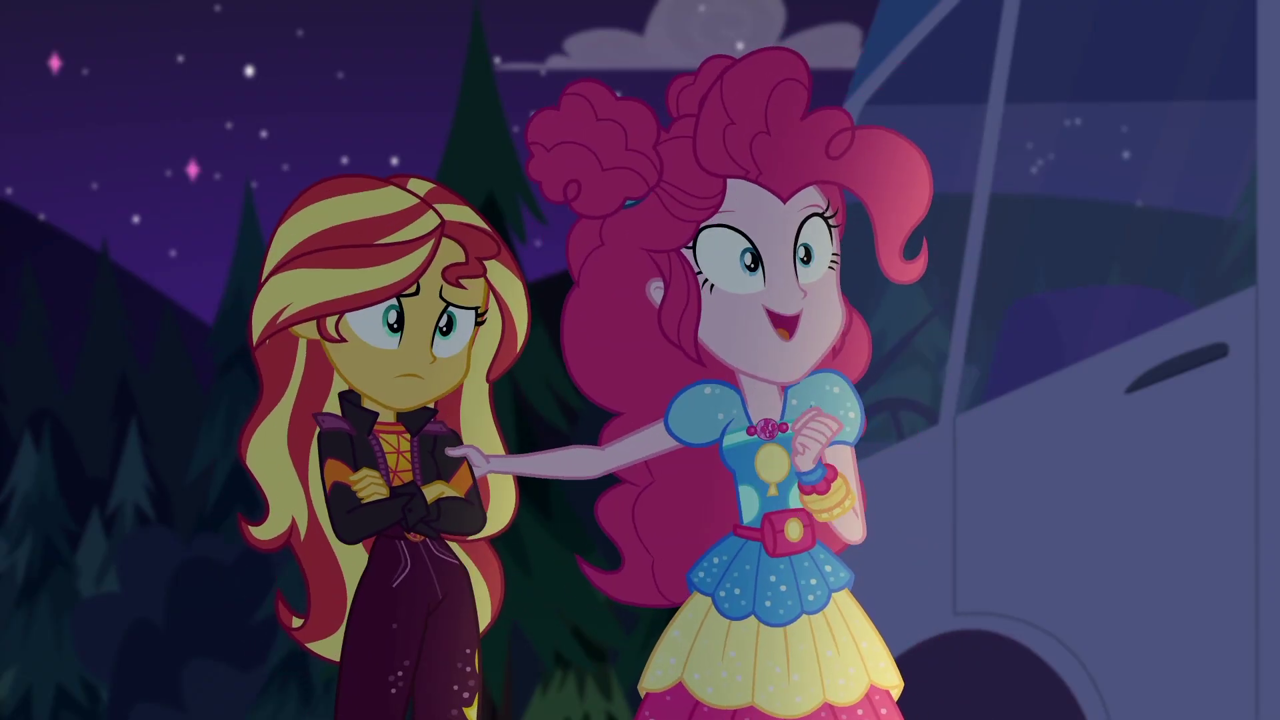 #2242862 - safe, screencap, pinkie pie, sunset shimmer, equestria girls ...