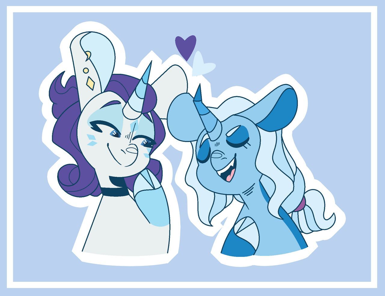 #2465962 - safe, artist:amazingly-gay-evan, rarity, trixie, pony ...