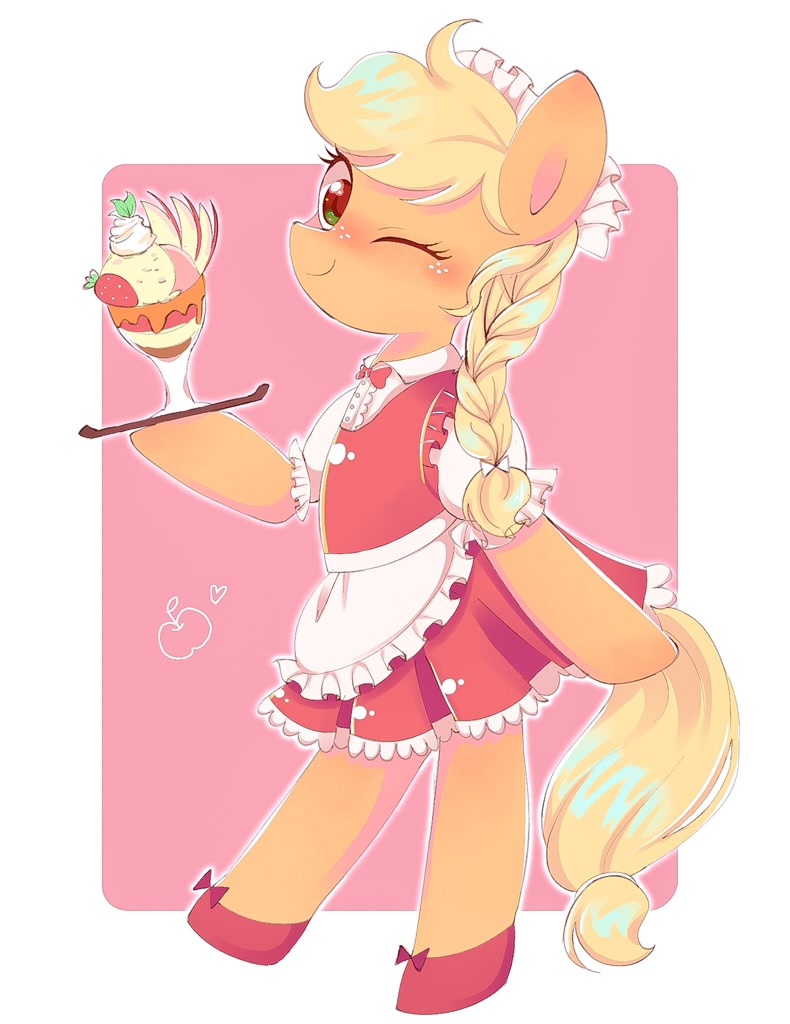 #2469490 - safe, artist:1drfl_world_end, applejack, earth pony, pony ...