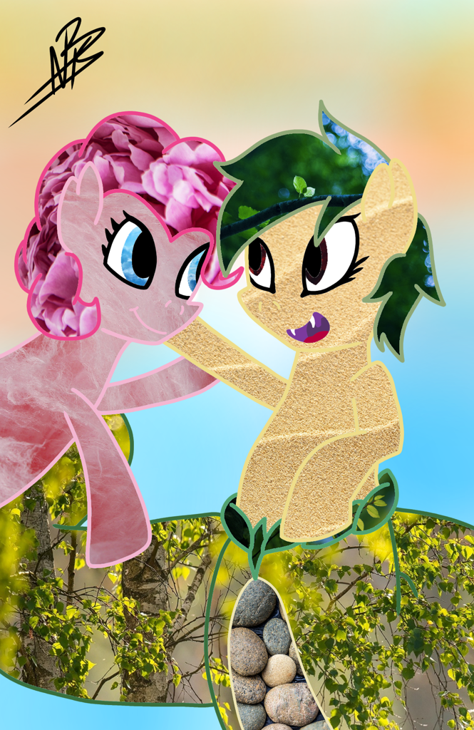 #2457622 - safe, artist:shappy the lamia, pinkie pie, oc, oc:shappy ...