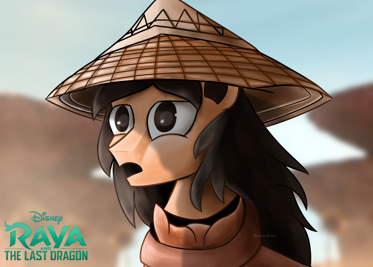 #2472866 - safe, artist:nanazdina, earth pony, pony, disney, disney princess, disneyraya, hat ...